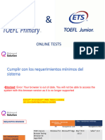 Manual de Aplicación TOEFL en Línea | PDF