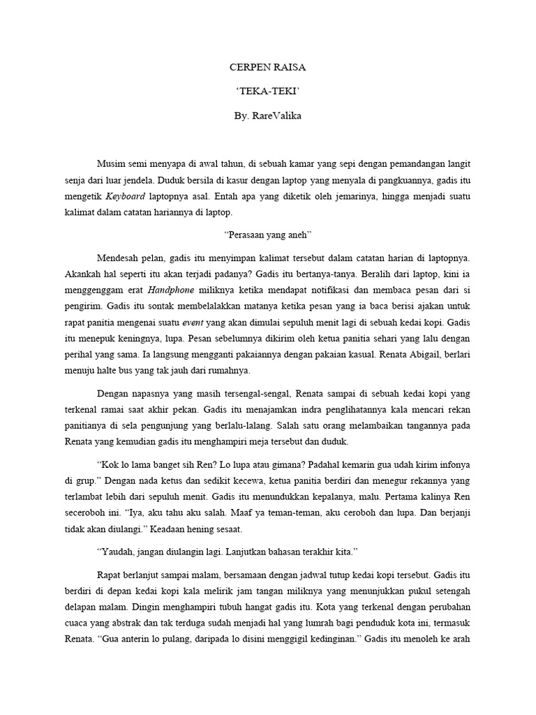 Cerpen Raisa | PDF
