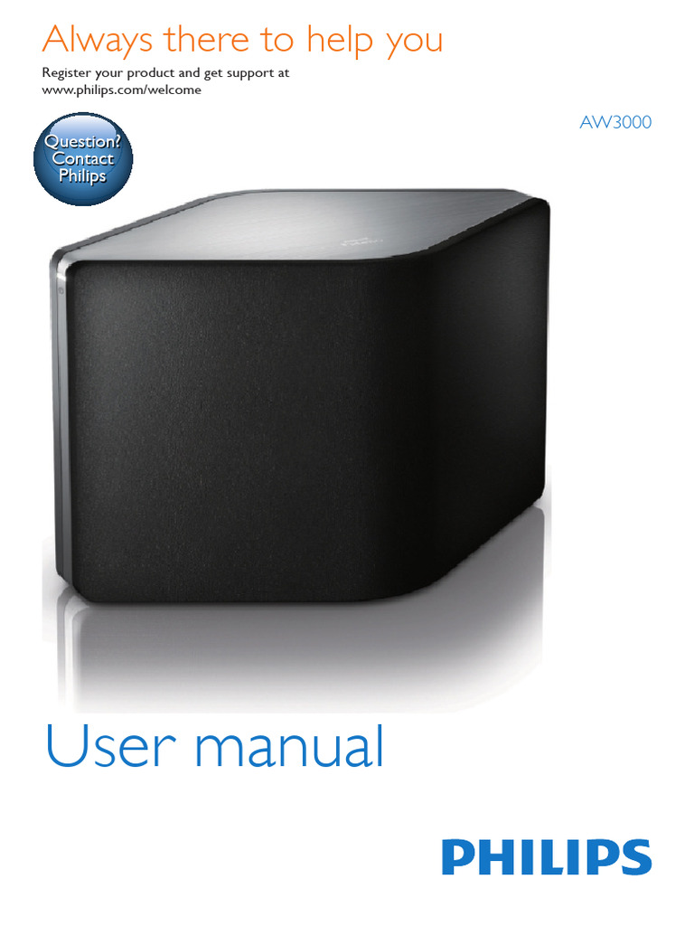 Philips AW3000 Setup Guide | PDF