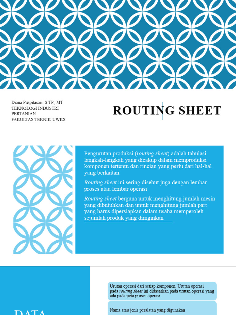 Bab-10 Routing Sheet | PDF