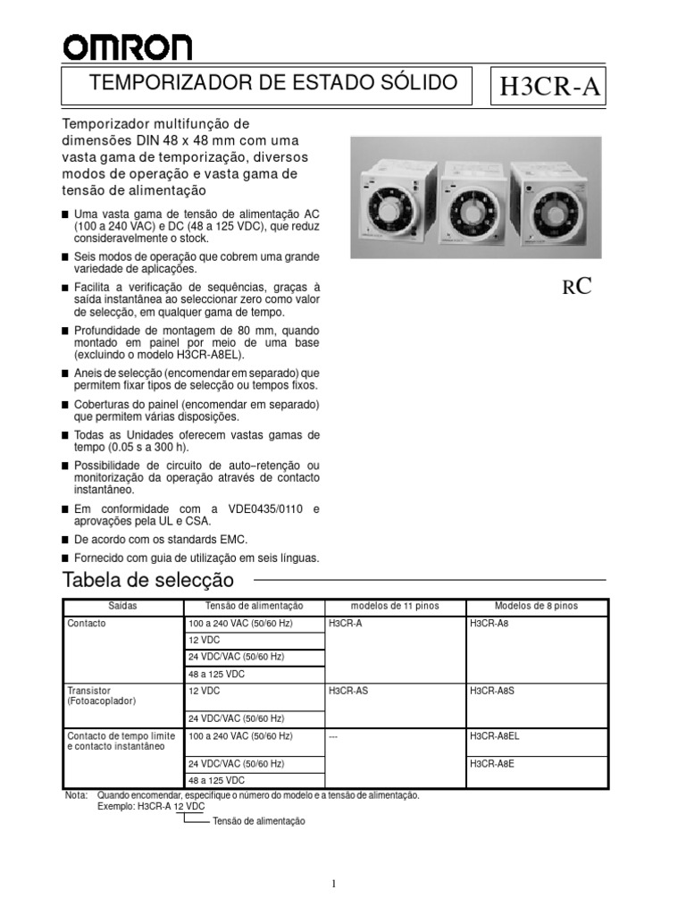 l084 H3cr-A - F - G - H Solid-State Timer Datasheet PT | PDF