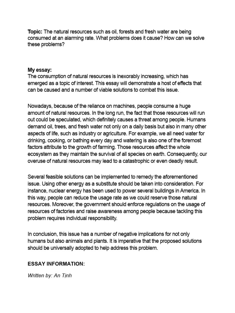 Task 2 - Environment | Download Free PDF | Resource | Water