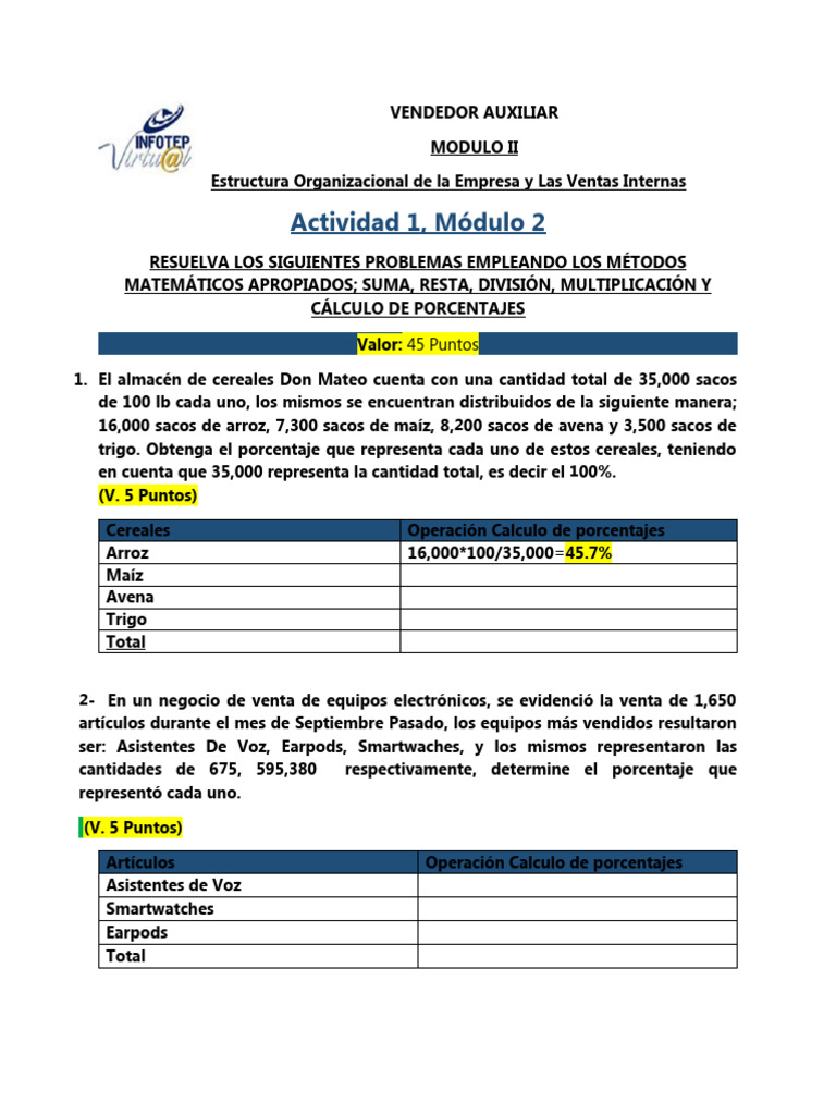 Actividad 1, Módulo 2 | PDF
