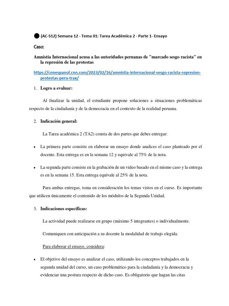 ?consigna TA2 Parte 1 - LC | PDF | Ensayos