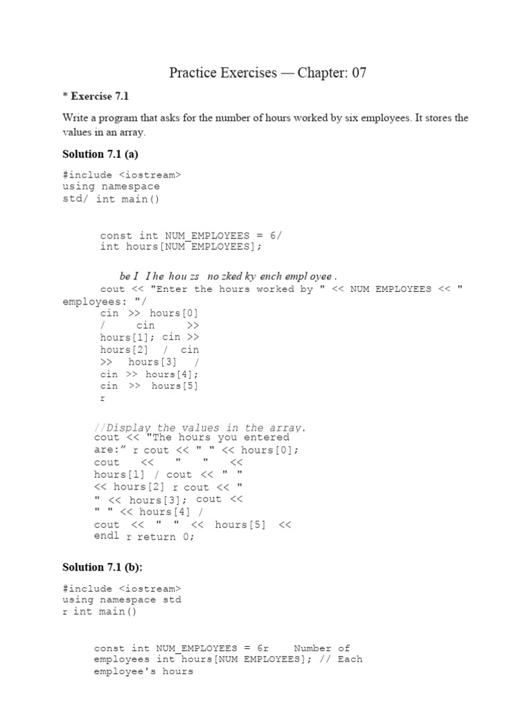 Chapter7 Practice Exercises Cpp đã Chuyển đổi Pdf Integer Computer Science Numbers 