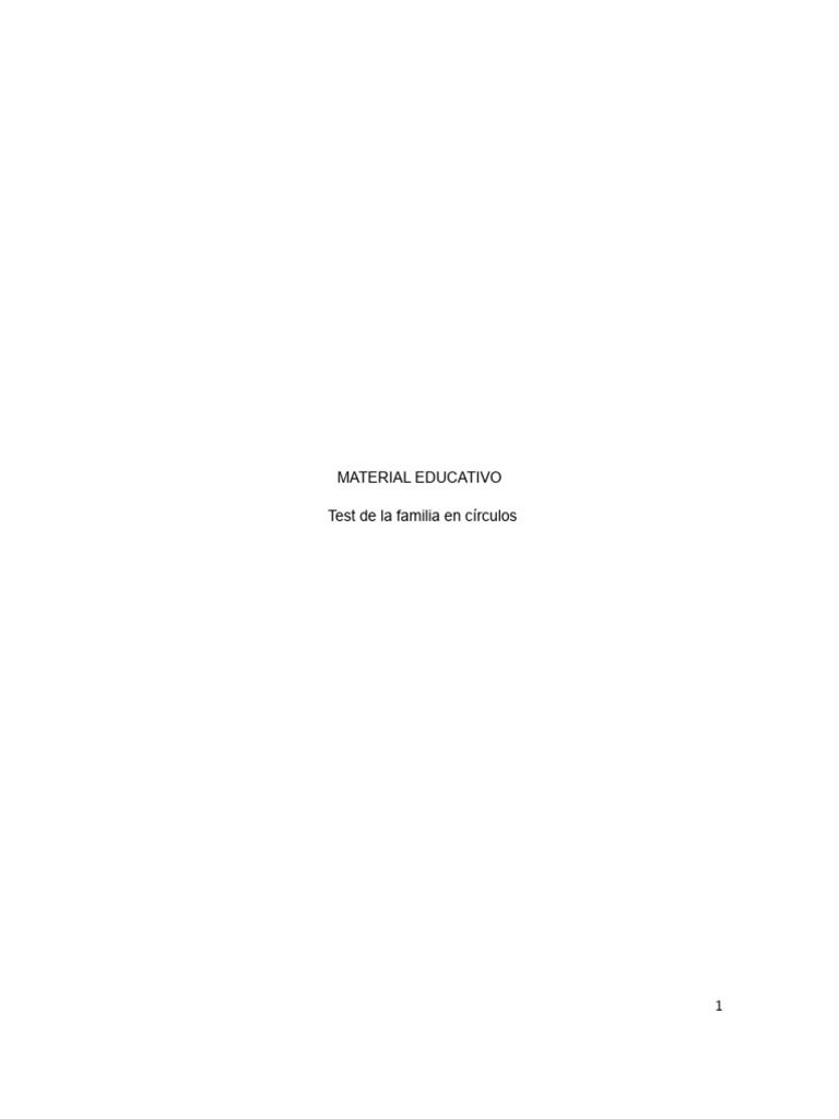 Test de la Familia en Círculos | PDF