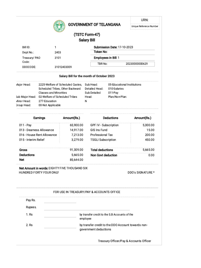 Salary Bill | PDF | Business | Personal Finance