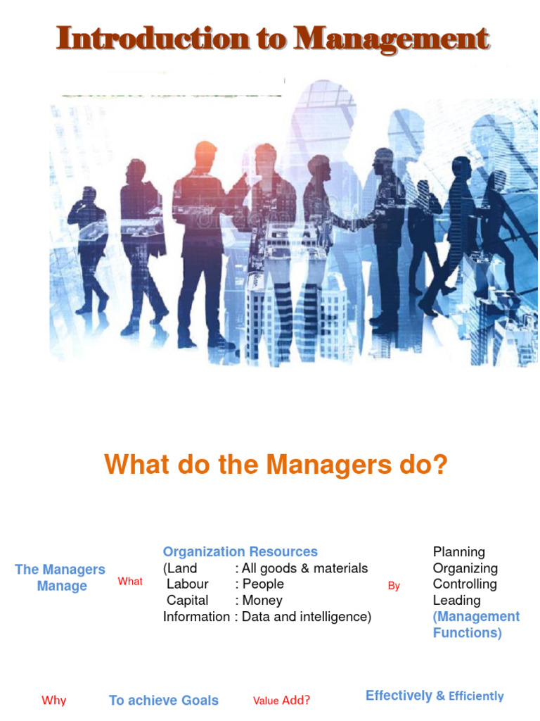 Introduction To Management | PDF | Communication | Goal