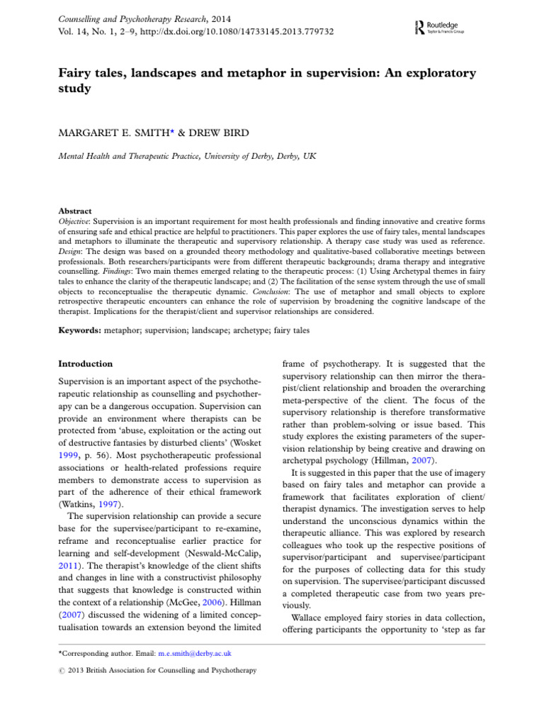 Fairy Tales Landscapes and Metaphor in Supervision | PDF | Career ...