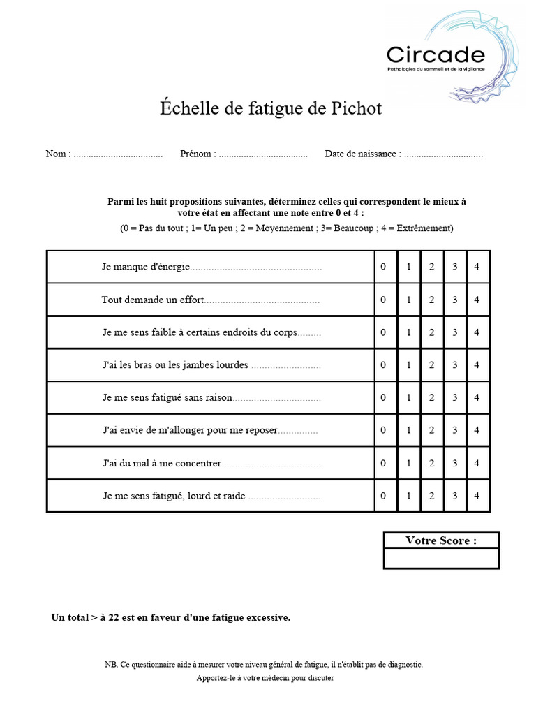 Echelle Pichot | PDF