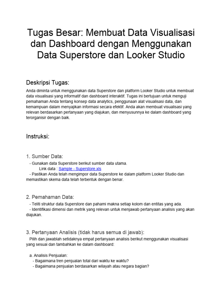 Tugas Besar - Membuat Data Visualisasi Dan Dashboard Dengan Menggunakan ...