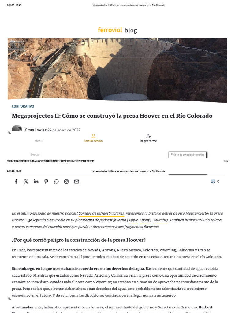 Megaprojectos II_ Cómo Se Construyó La Presa Hoover en El Río Colorado ...