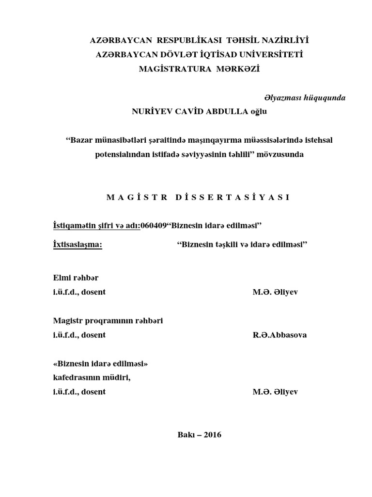 Dissertasiya Isi Cavid - 01.02 | PDF
