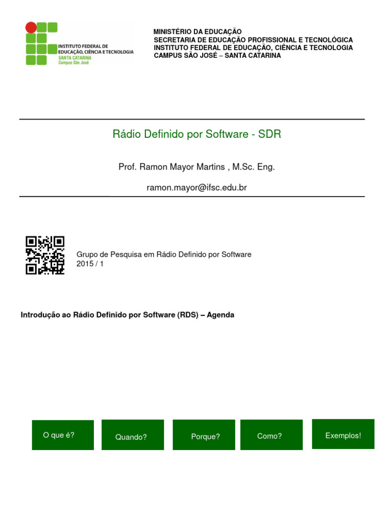 Rádio Definido Por Software - SDR | PDF