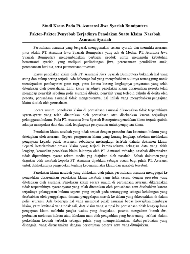 Studi Kasus MNJ Resiko Kel 7 | PDF