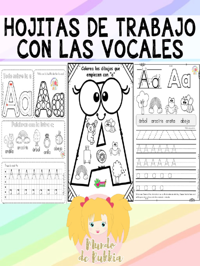 Hojas de Trabajo Con Vocales | PDF
