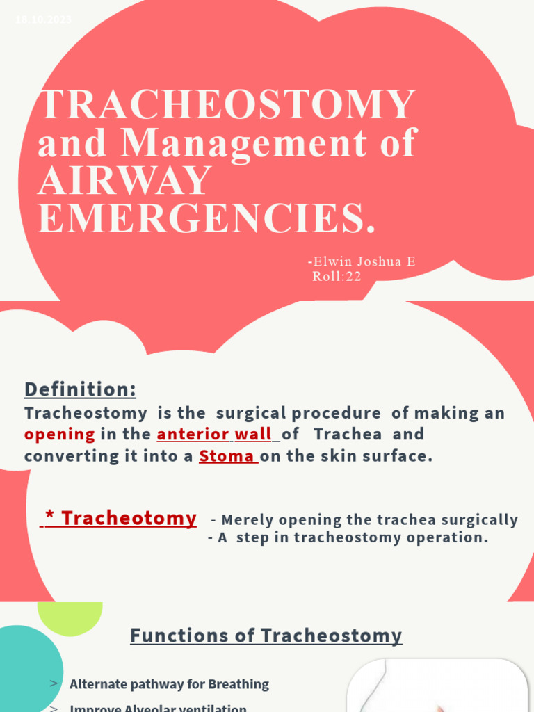 Tracheostomy: Procedures and Care | PDF | Respiratory Tract | Larynx