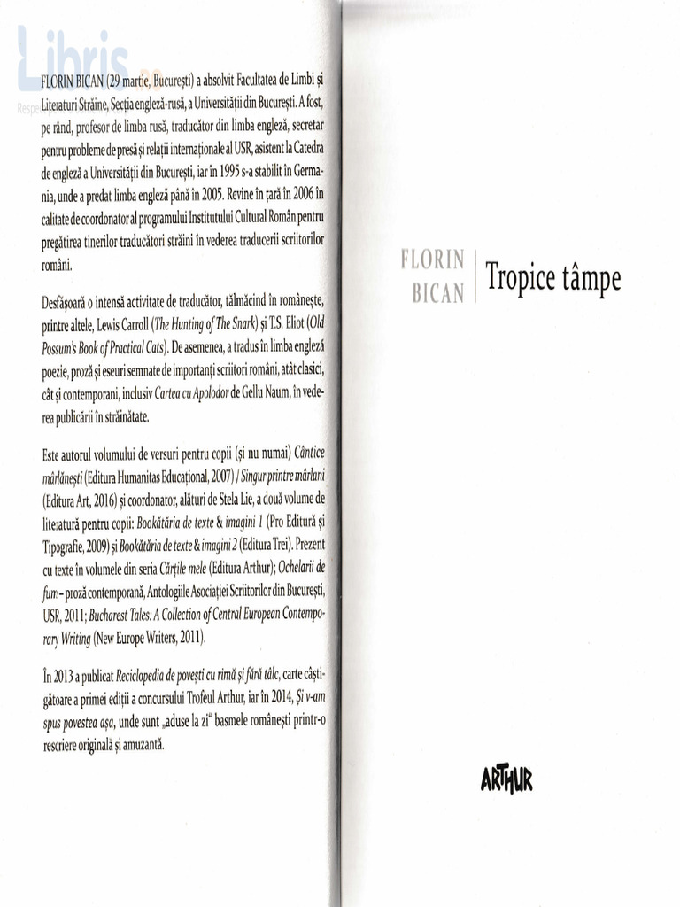 Tropice Tampe - Florin Bican | PDF