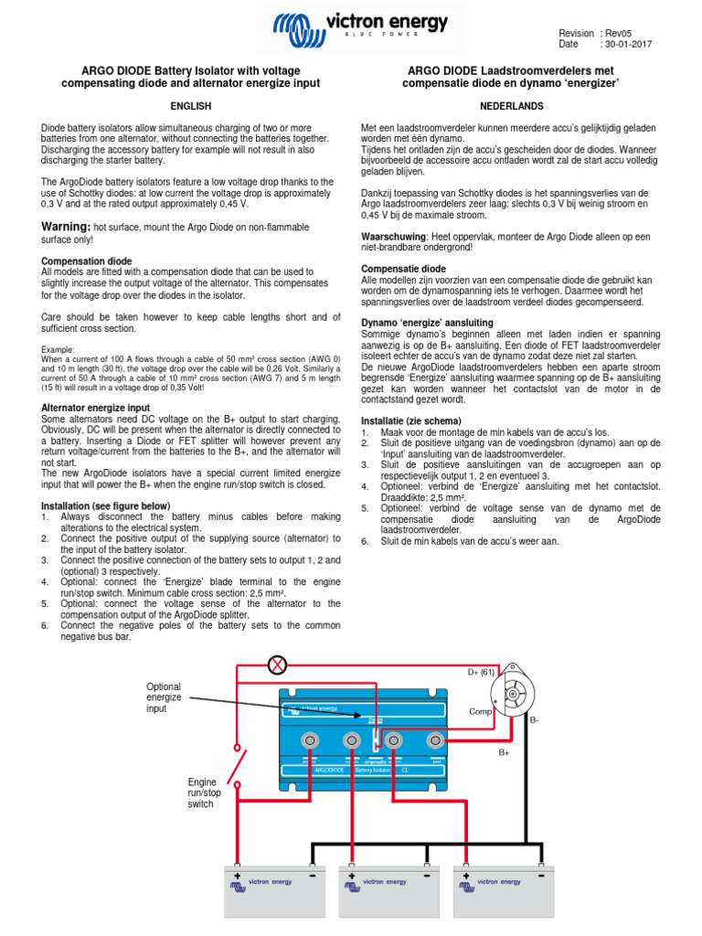 Manuel Argo Diode Battery Isolators | PDF