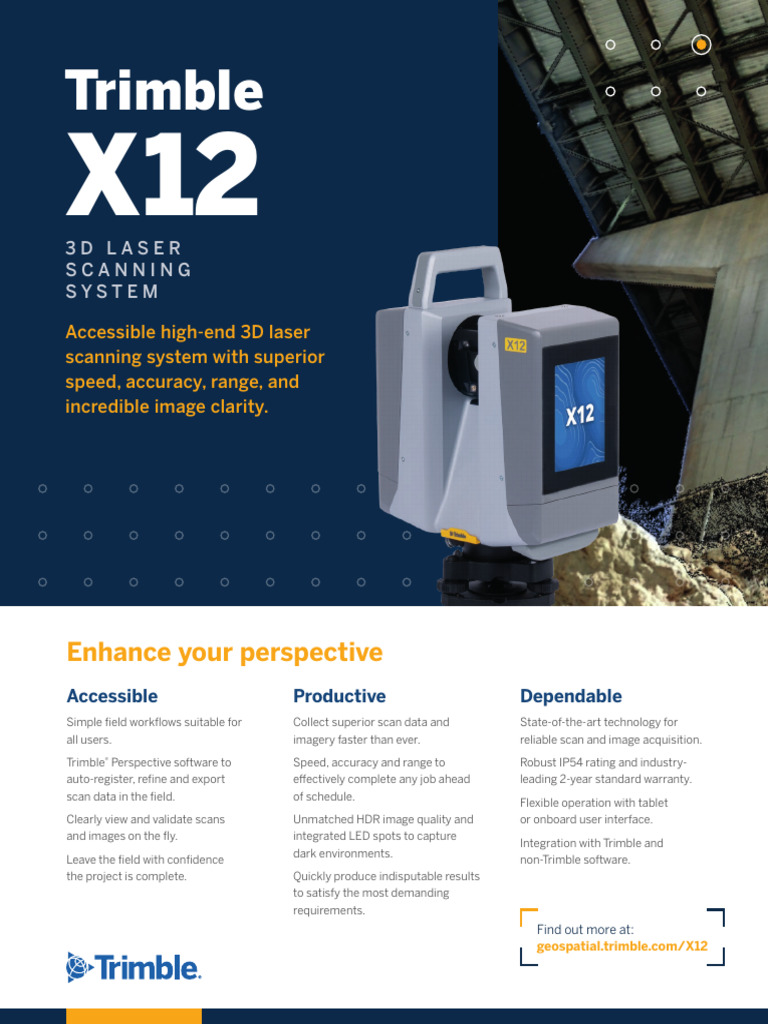 Trimble X12 - Datasheet | PDF | Image Scanner | Lidar