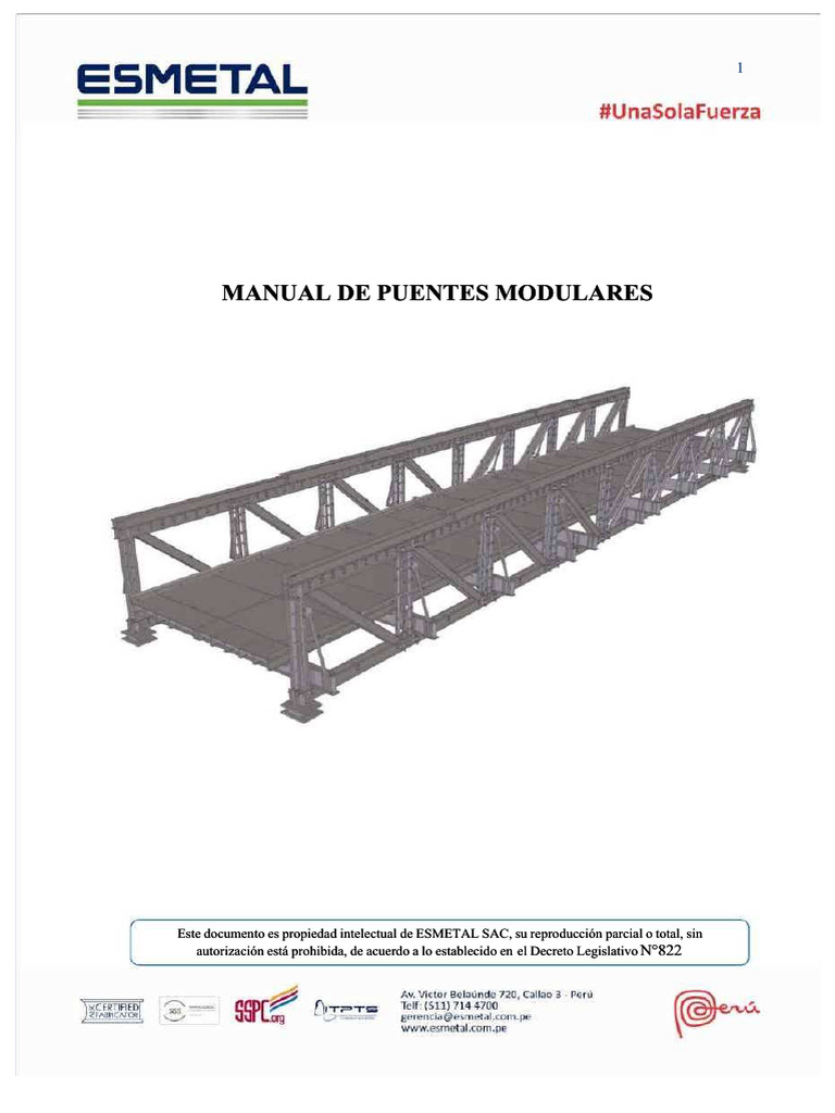 Manual de Puente Modular Esmetal | PDF | Puente | Acero