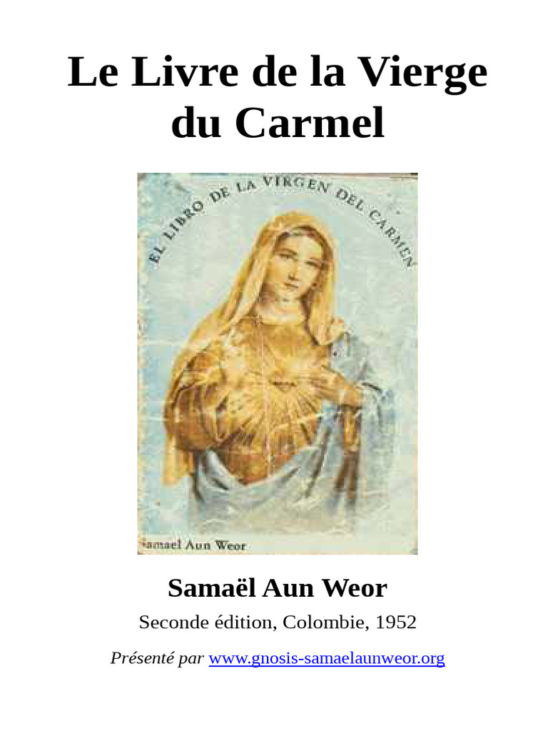 Le Livre de La Vierge Du Carmel | PDF