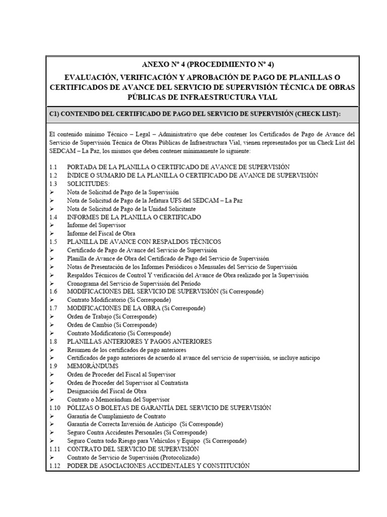 Anexo - #4 (PLANILLAS DE PAGO - SUPERVISIÓN) | PDF