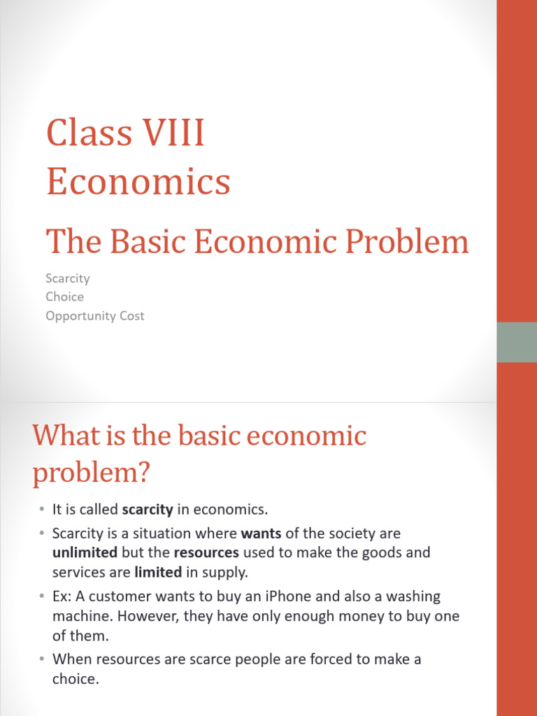 The Basic Economic Problem | PDF