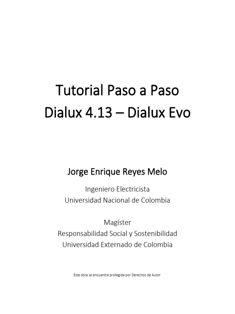 Tutorial Paso A Paso Dialux Ing. JERM | PDF