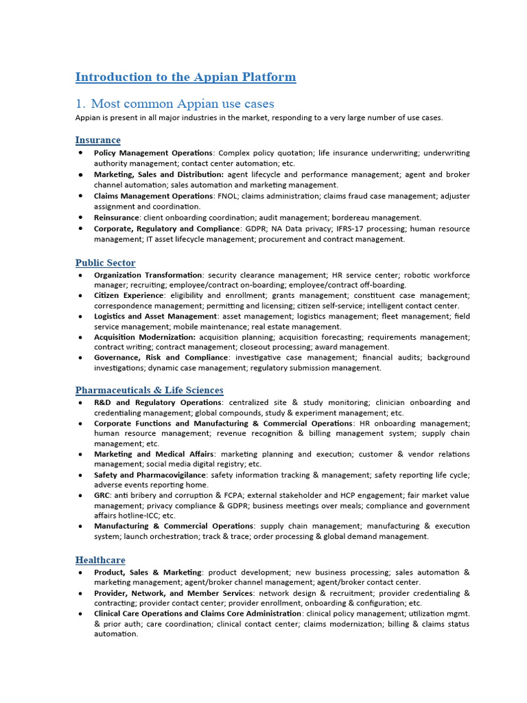 Introduction To The Appian Platform | PDF | Object (Computer Science ...