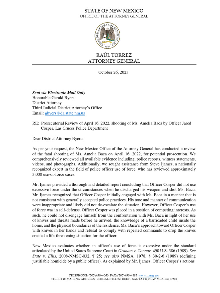 10.26.2023 - Ltr. To Hon. Gerald Byers Third Judicial DAO NMAGO-202210 ...