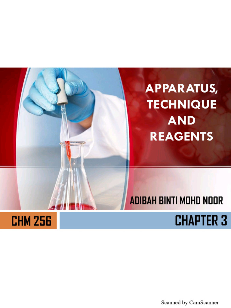 CHM256 CHP3 Apparatus, Technique, Reagents | PDF