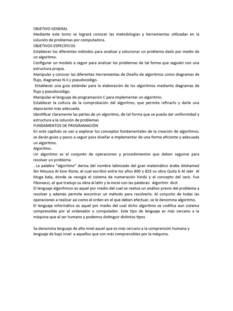 Clase 2 de Algoritmo y Diagrama de Flujo | PDF | Lenguaje de programación | Algoritmos