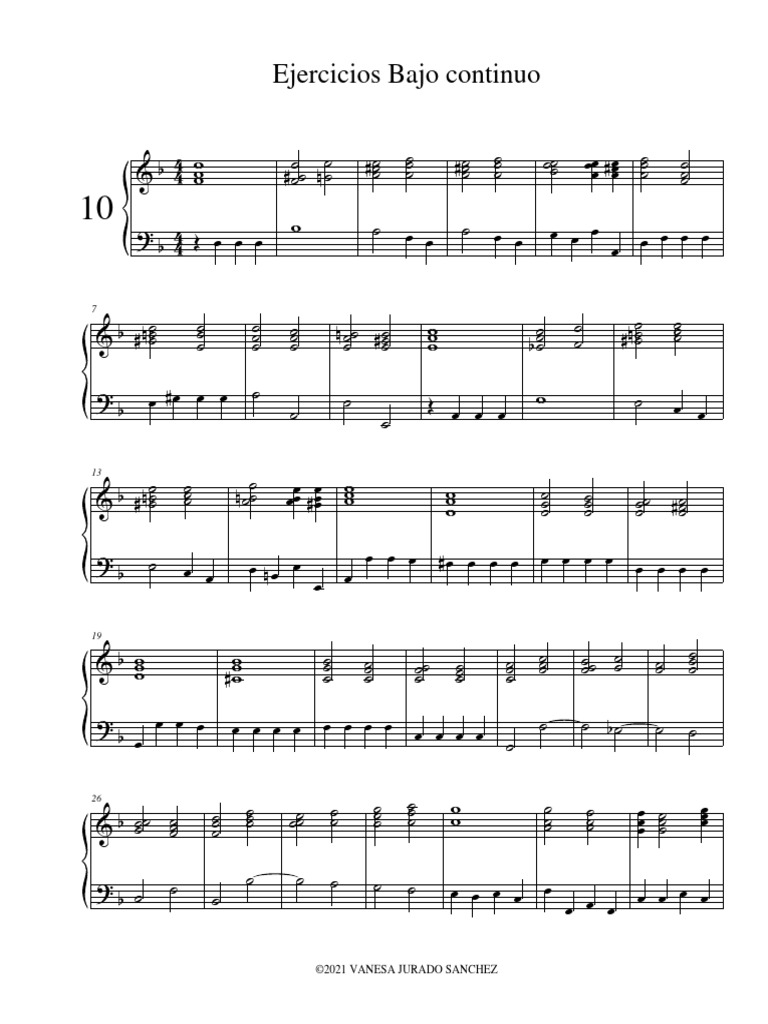EJERCICIO BAJO CONTINUO 10 | PDF