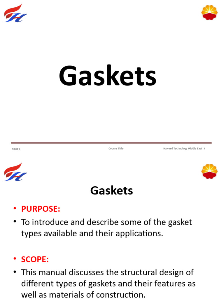 Gaskets | PDF | Physical Sciences | Chemistry