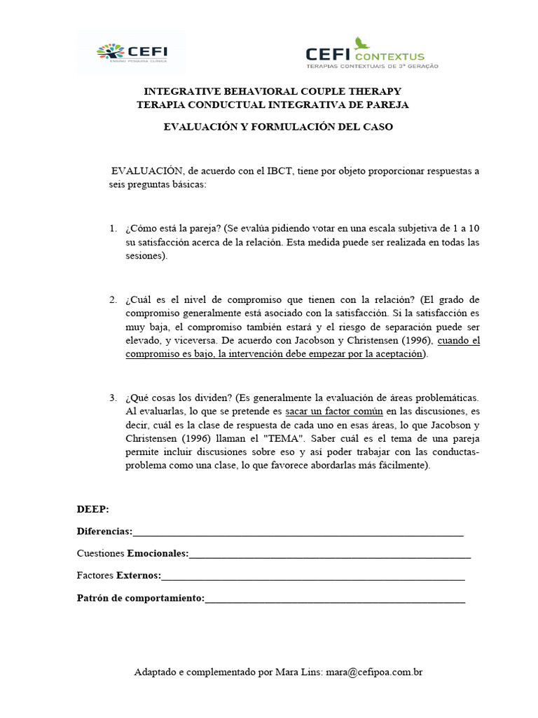 Aval y Formul Del Caso-Ibct | PDF
