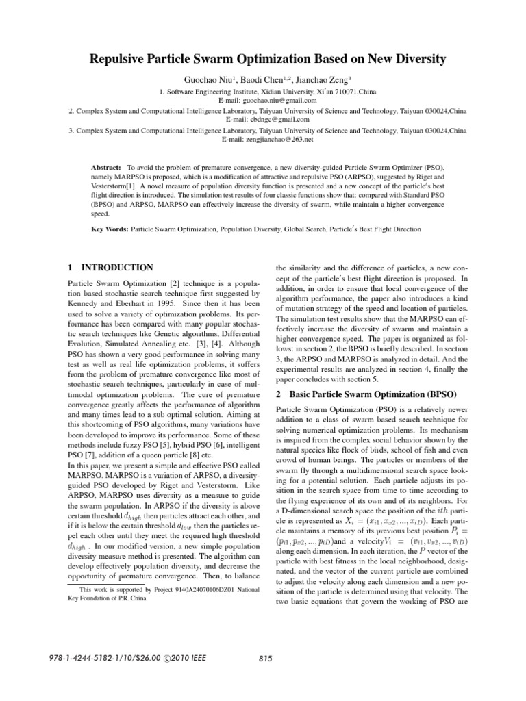 Unit 4 Repulsive Particle Swarm Optimization | PDF | Mathematical Optimization | Algorithms And ...