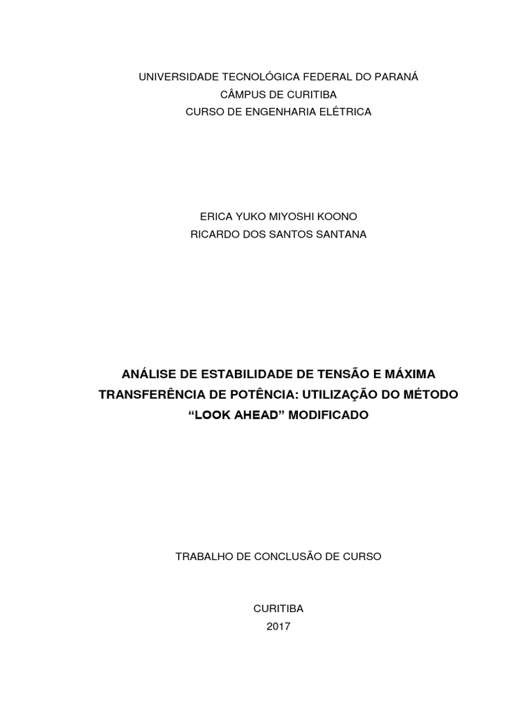 TCC 2 Erica Ricardo | PDF | Potência (Física) | Energia elétrica