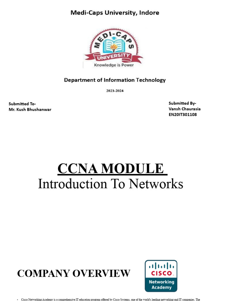 CCNA INDUSTRIAL TRAINING - Vansh Chaurasia | PDF | Computer Network ... CCNA INDUSTRIAL TRAINING - Vansh Chaurasia | PDF | Computer Network ...