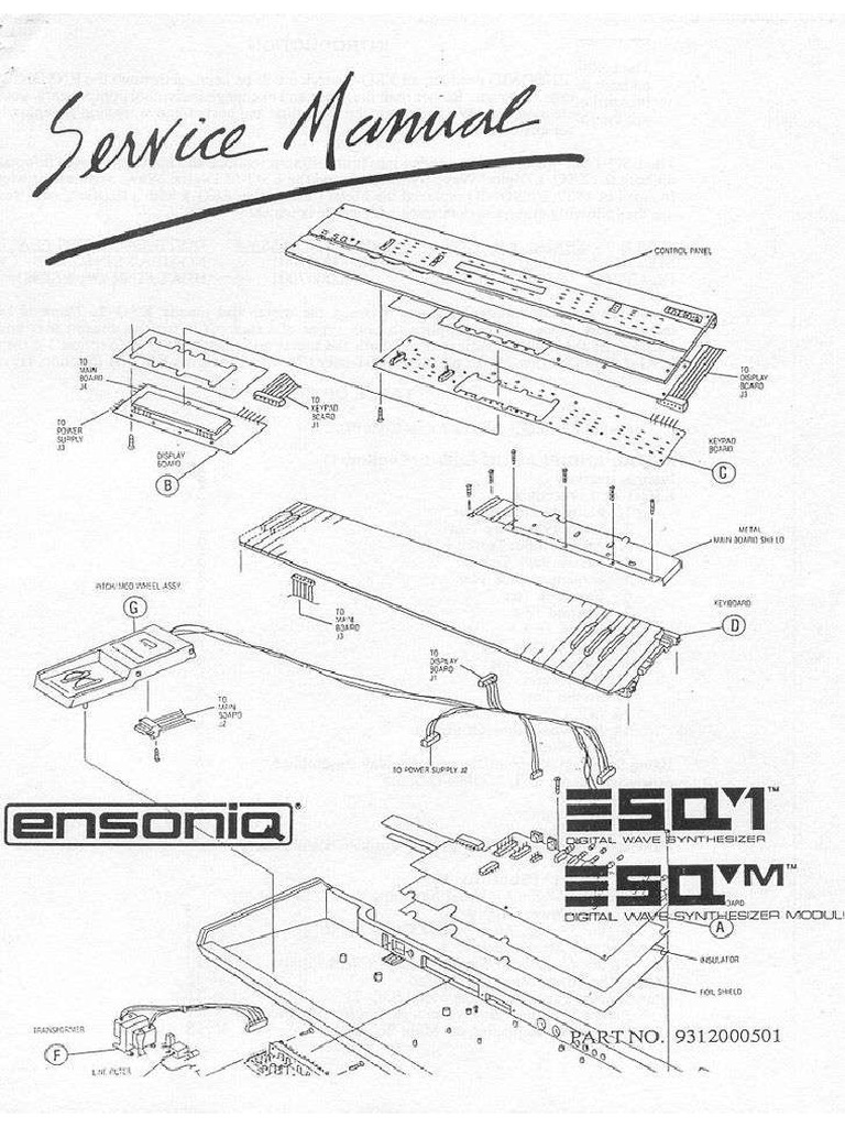 Ensoniq Esq1 Service Manual Part1 | PDF