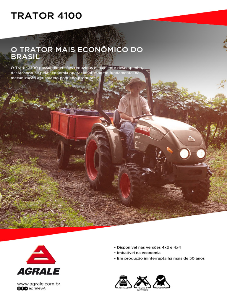 Trator Agrale 4100: Ficha Técnica e Desempenho | PDF | Trator | Tração ...
