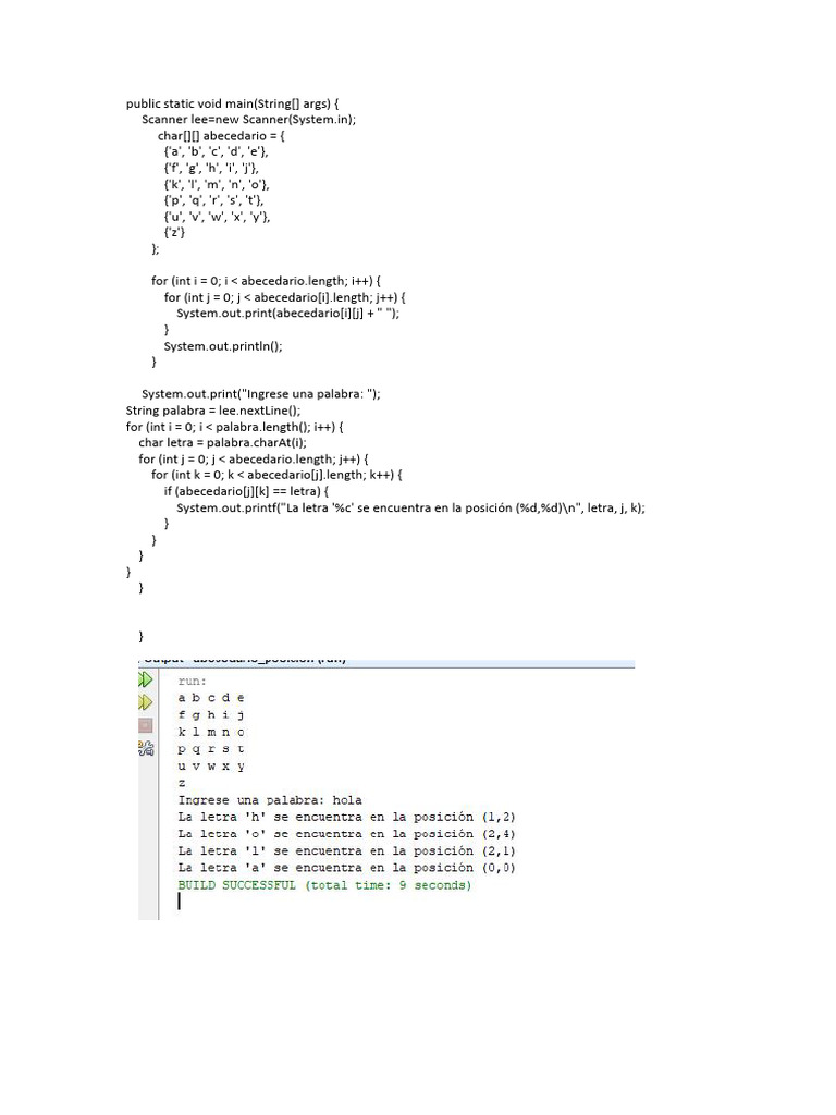 Java Alphabet Position Finder | PDF