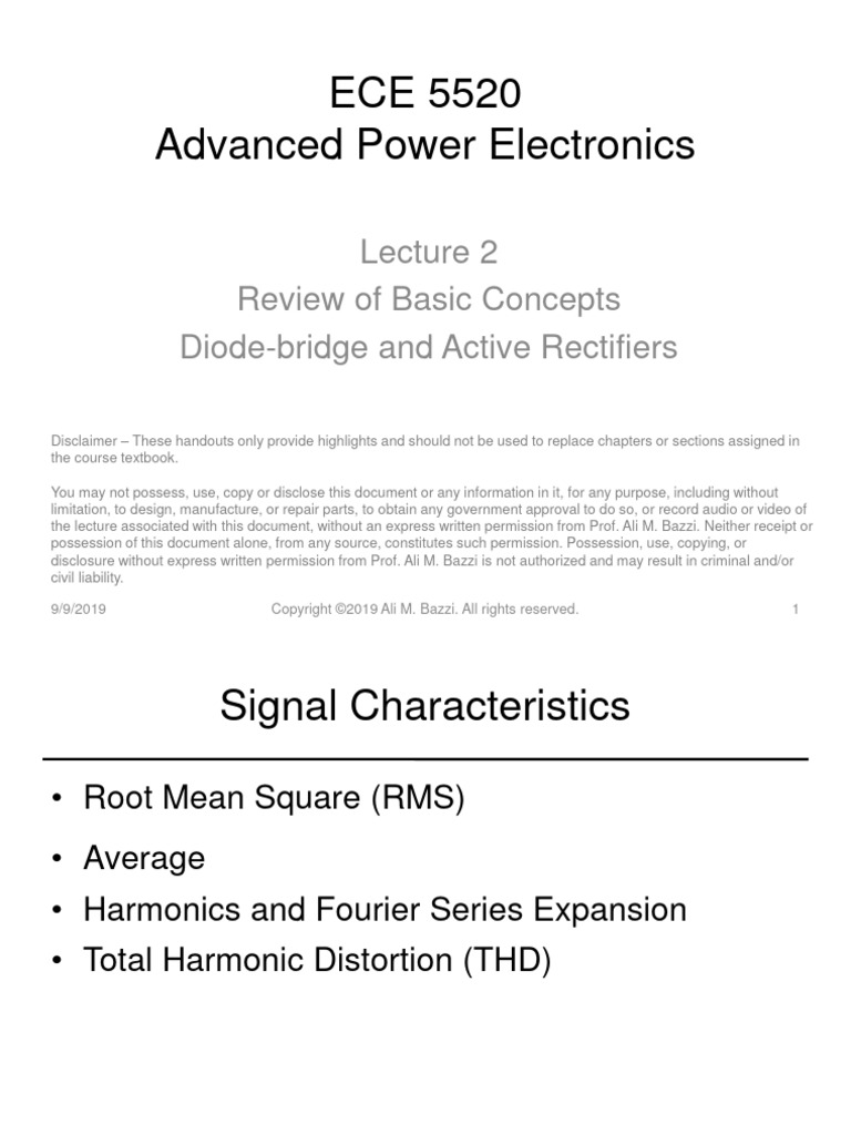ECE 5520 Lecture 2 | PDF | Rectifier | Power Electronics