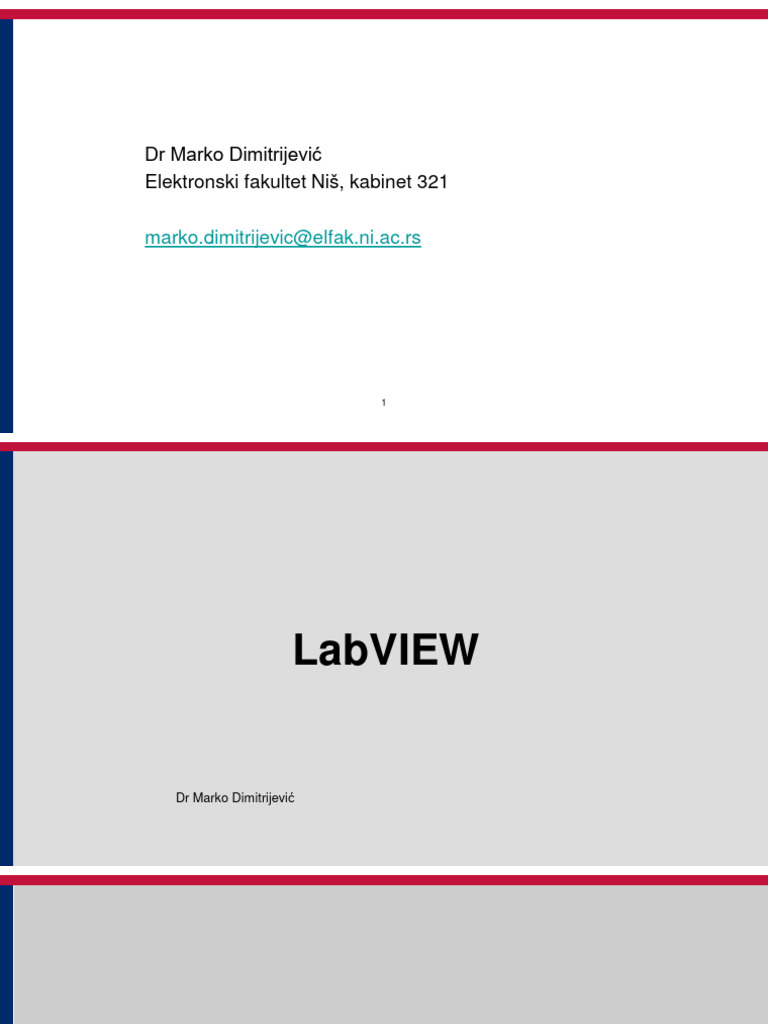 01 LabVIEW Okruženje | PDF
