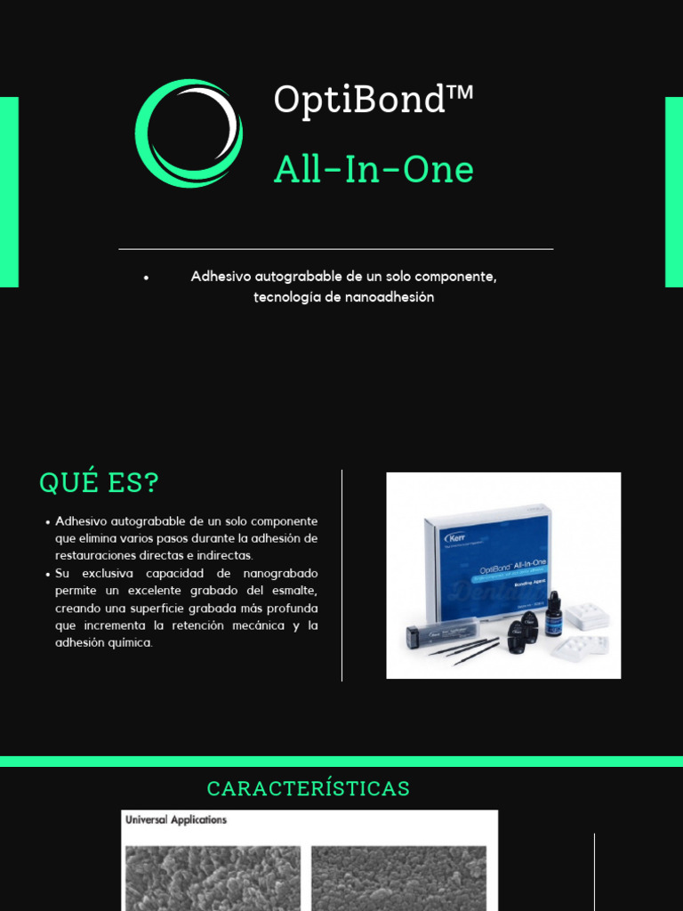 OptiBond™ All-In-One™ | PDF | Adhesión | Solvente