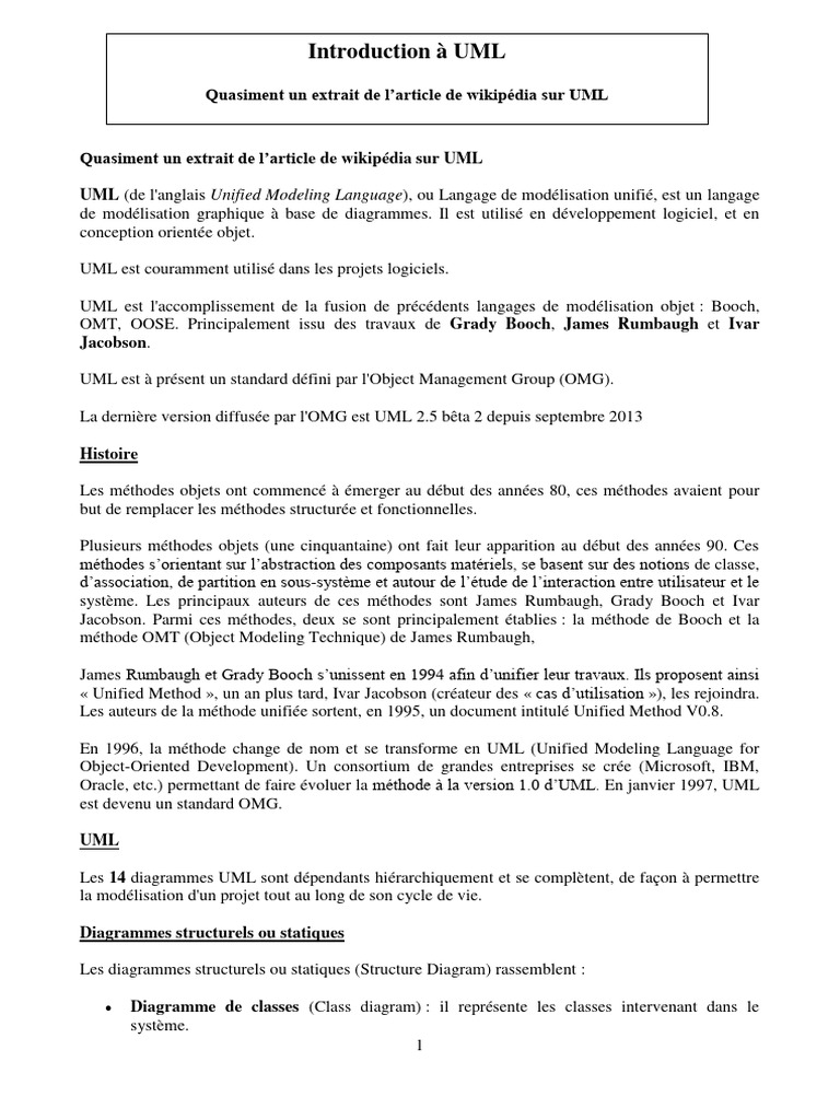 Intro UML | PDF