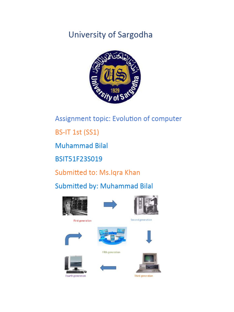 Assigment Evolution of Computer | PDF | Personal Computers | Integrated Circuit