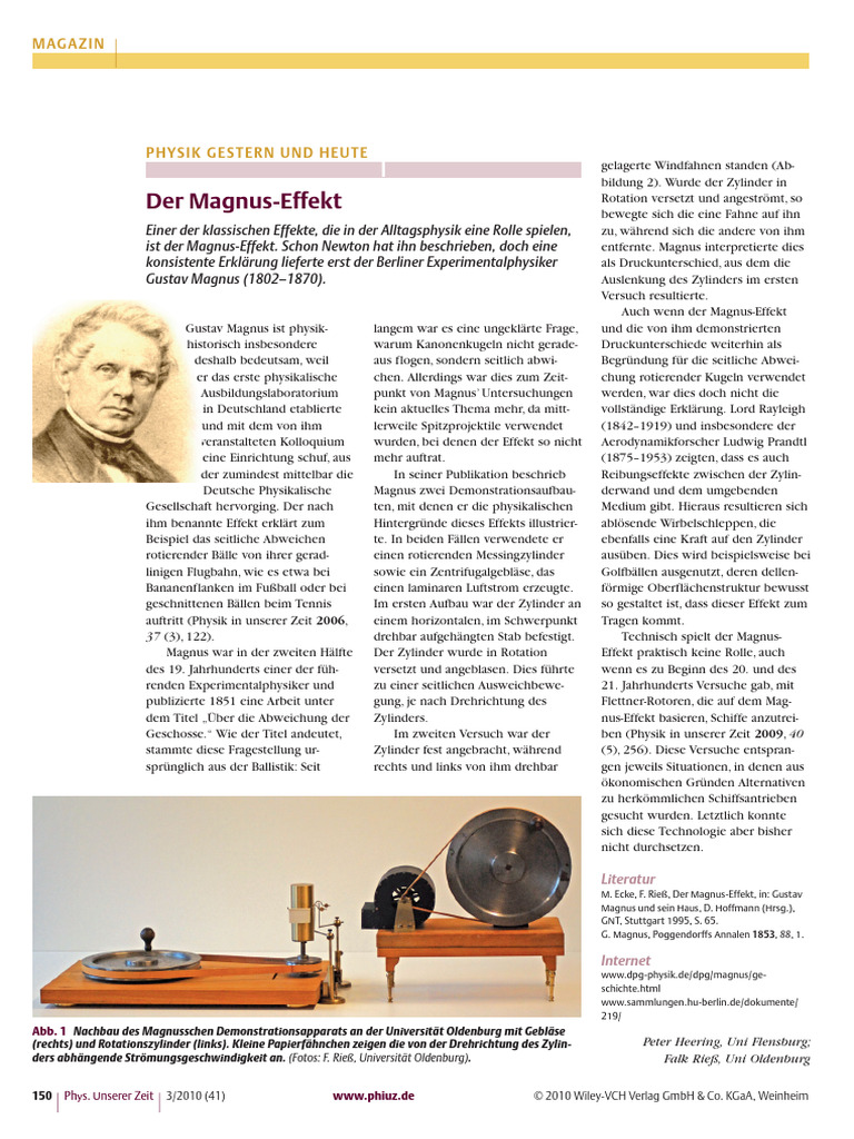 Der Magnus Effekt | PDF