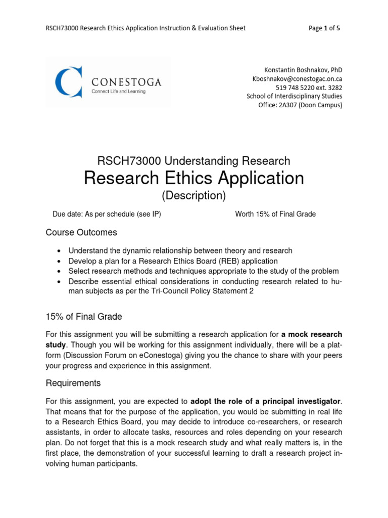 Research Ethics Application Guide | PDF | Career & Growth | Business