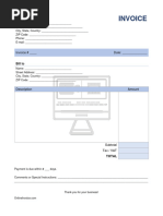 Salary Invoice Template | PDF